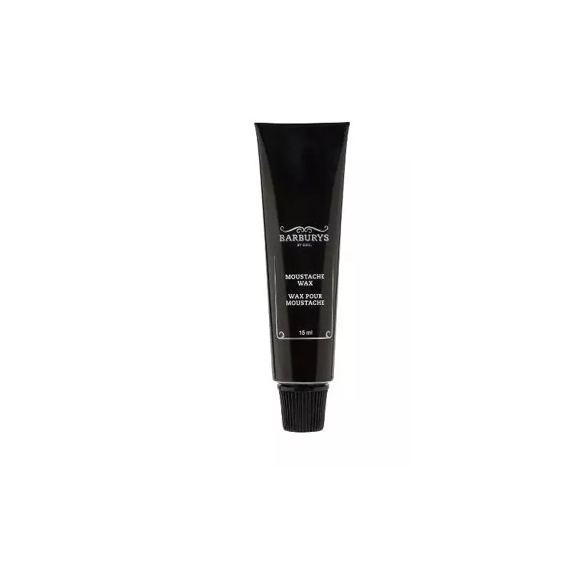 Wax moustache Barburys. Cire incolore, tube de 15 ml
